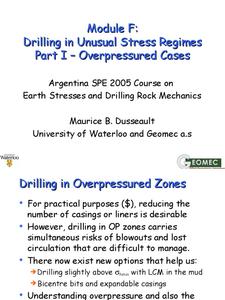 Drilling Overpressure | PDF | Casing (Borehole) | Blowout (Well Drilling)
