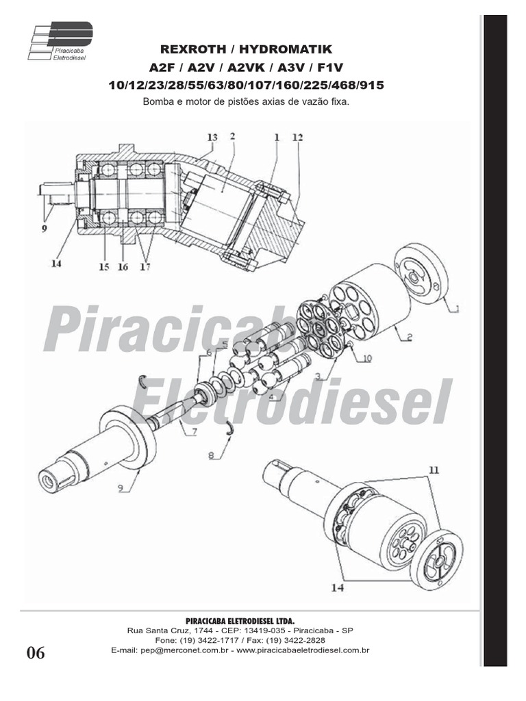 Rexroth - Lista Peças Bomba A4V 250 | PDF | Tecnologia e Engenharia