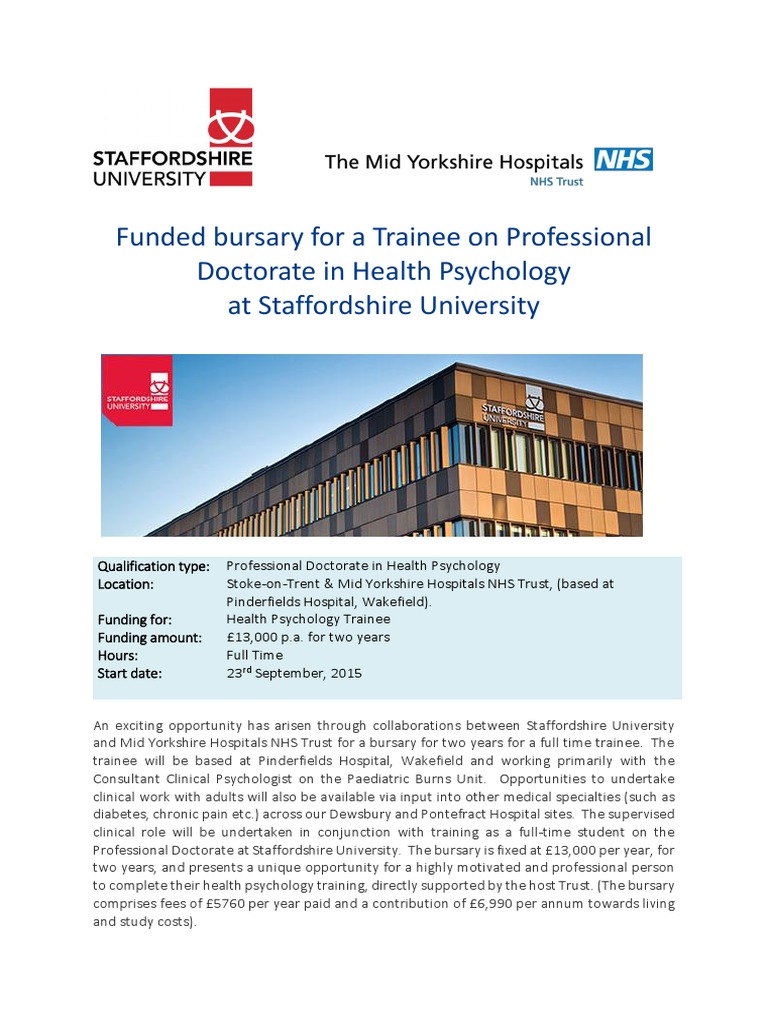 Bursary Advert 2015 - Final (Health Prof | PDF | Health Psychology ...