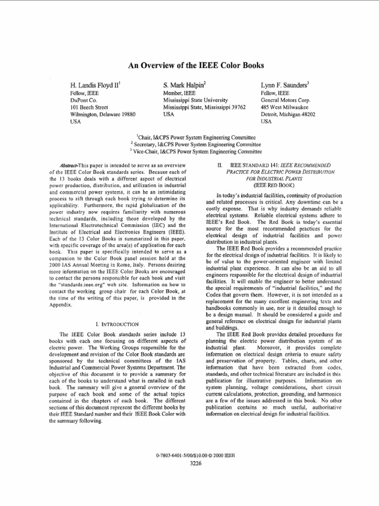 An Overview of the IEEE Color Books | Reliability Engineering ...