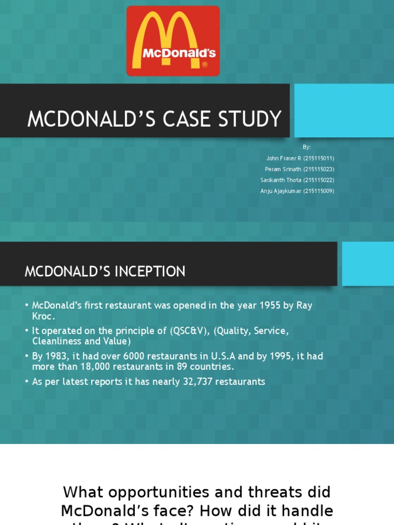 McDonald's Growth and Strategy Analysis | PDF | Mc Donald's | Fast Food ...