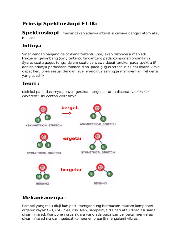Prinsip Spektroskopi FTIR | PDF