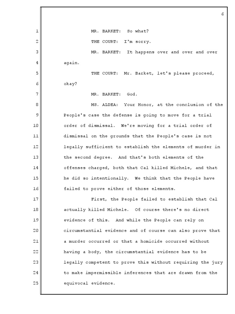 Order of Dismissal in Cal Harris Trial | PDF | Evidence (Law) | Testimony