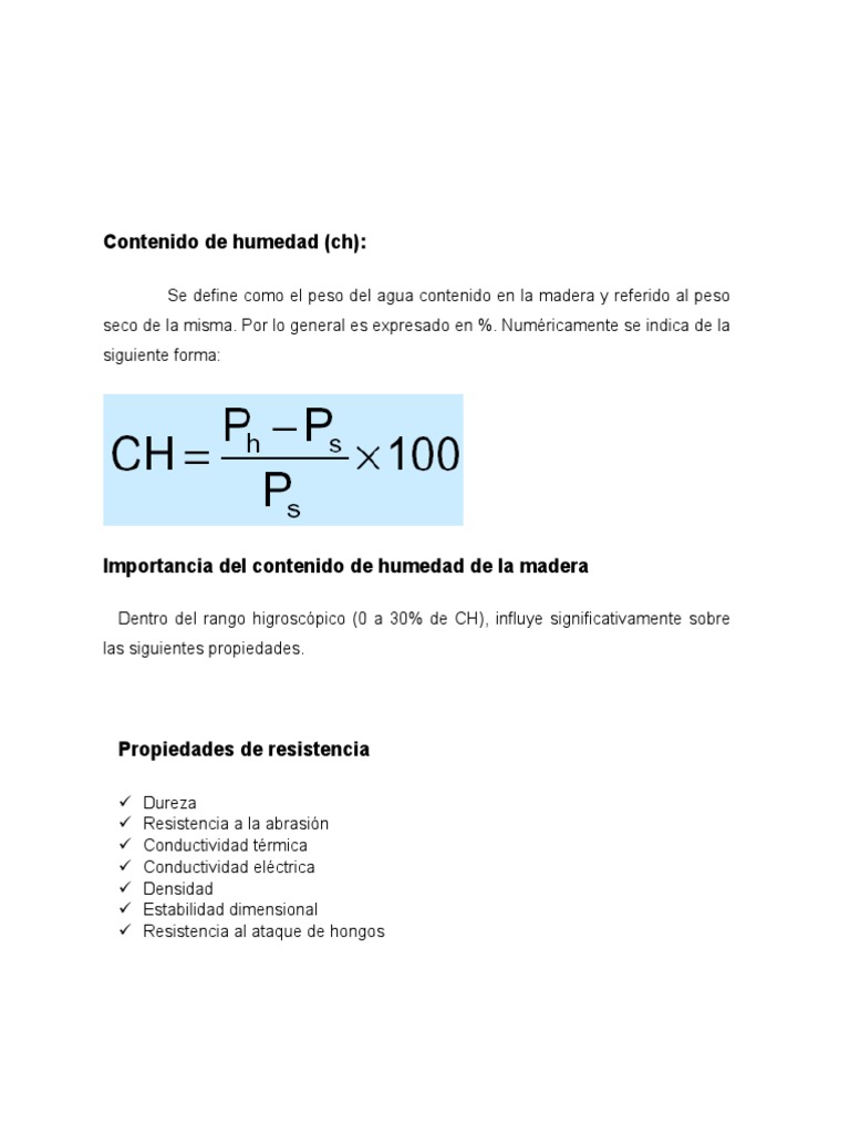 Contenido de Humedad | Humedad | Agua