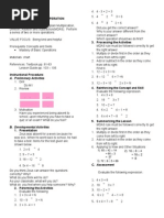 Grade 4-q2w4 (Matatag DLL) - Mathematics | PDF | Mathematics | Learning