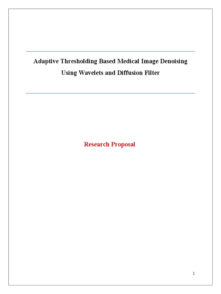 Research Proposal Latest | PDF | Medical Imaging | Wavelet