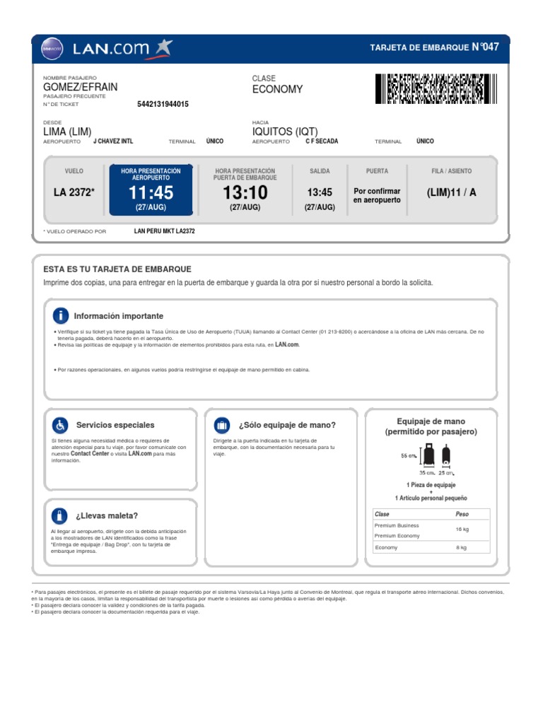 Boarding Pass (1) Gomez | PDF