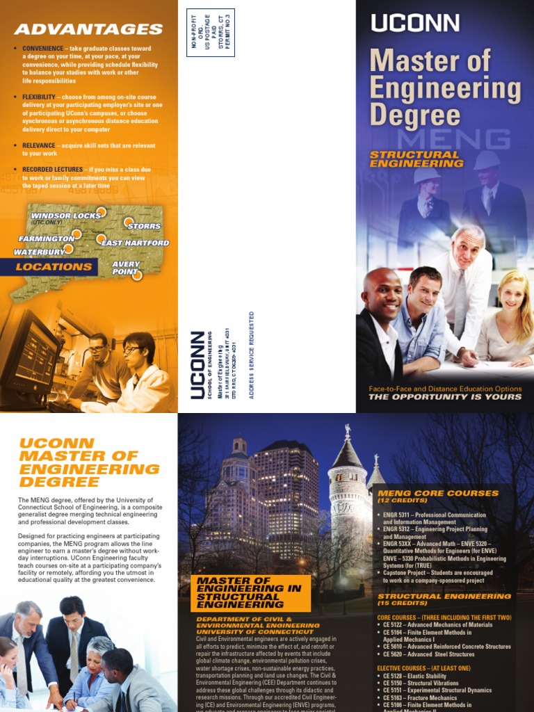 MENG Structural Engineering Trifold | PDF | University Of Connecticut ...