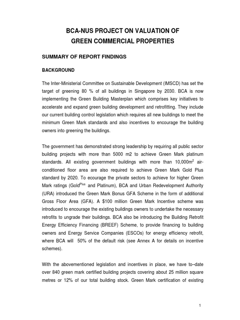 Green Building Valuation Report | PDF | Efficient Energy Use | Real ...