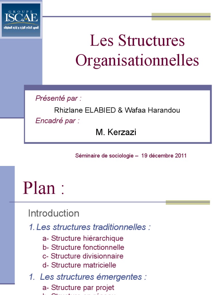 Structures Organisationnelles: Clés | PDF | Évolution de carrière