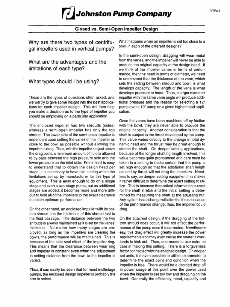 Open vs Closed Impellers | Pump | Applied And Interdisciplinary Physics