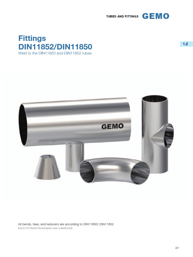 Fittings Din11852 Din11850 | PDF | Mechanical Engineering | Industries