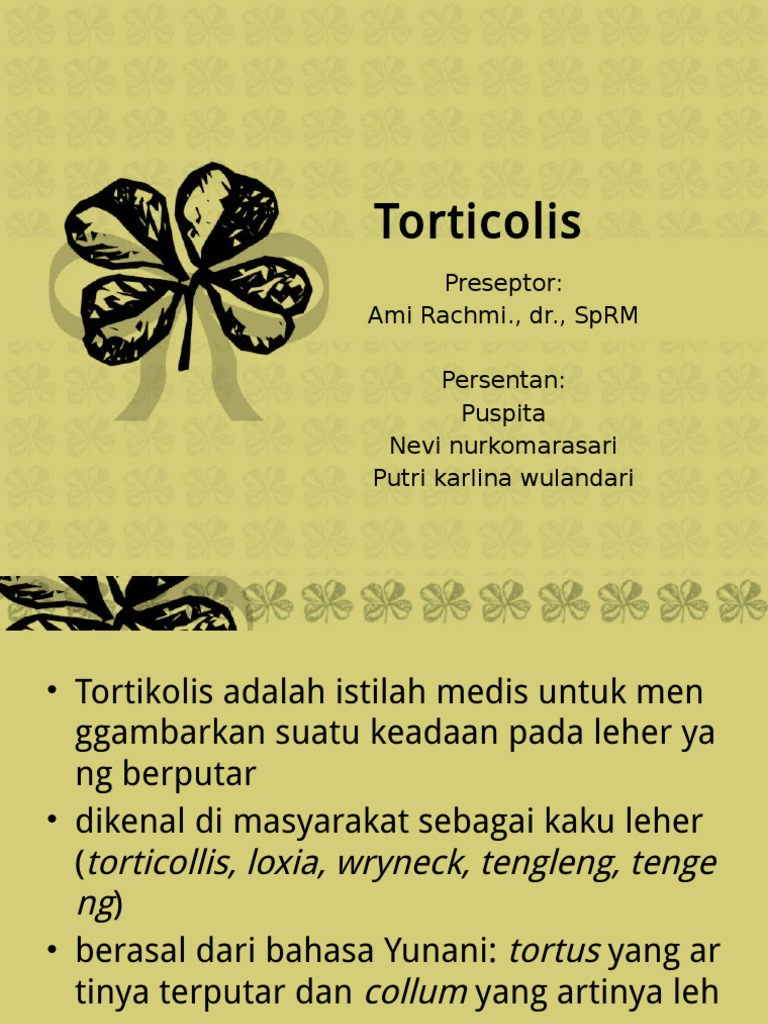 Panduan Tortikolis untuk Medis | PDF | Sains & Matematika