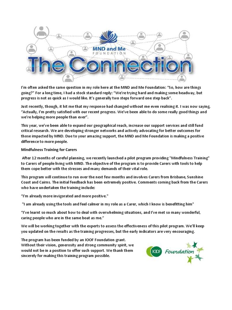 The Connection | PDF | Amyotrophic Lateral Sclerosis | Caregiver