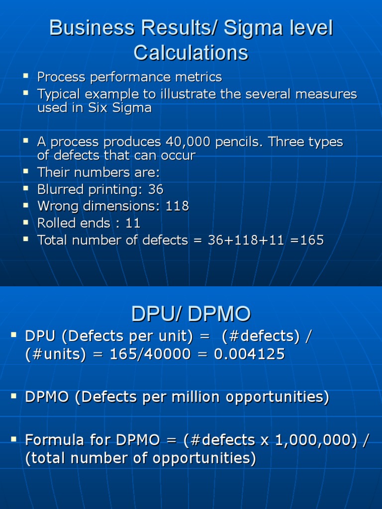 Sigma Levels Calculations | PDF | Six Sigma | Standard Deviation