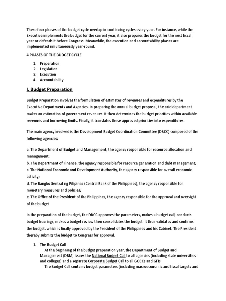 Philippine Budget Process | Download Free PDF | Appropriation Bill ...