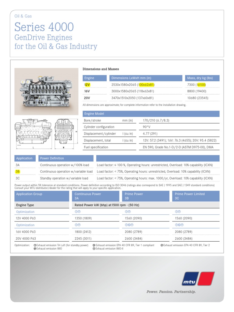 MTU 12V4000 Diesel Engine | PDF | Coolant | Engines