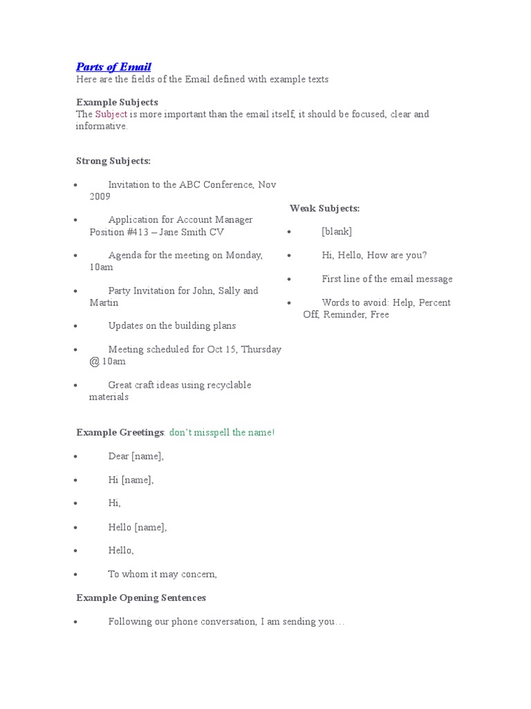 Emails - Exercises | PDF | Email | Communication