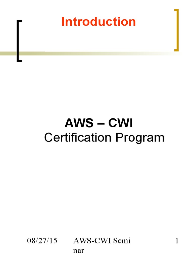 Certification Program: Aws - Cwi | PDF | Nondestructive Testing ...