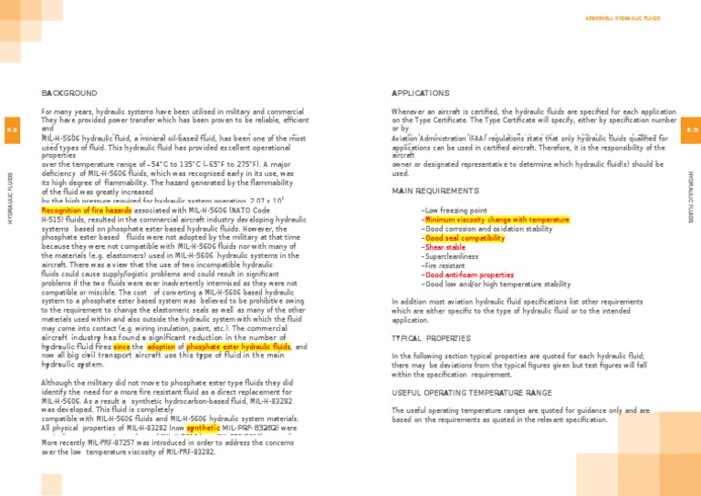 Synthetic MIL-PRF-83282) Was Developed Which Is Superior To | Viscosity ...