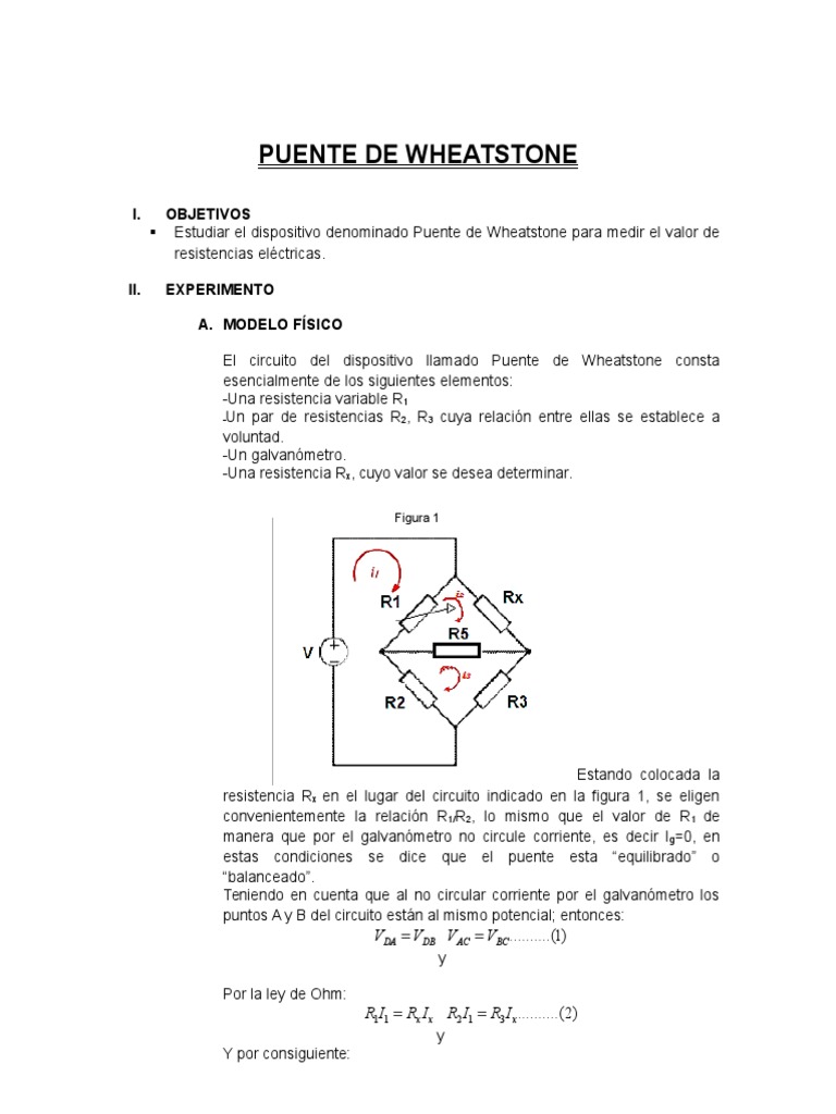 Puente de Wheatstone | Resistencia Eléctrica y Conductancia | Fuerza
