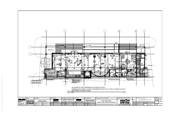 Ground Floor Plan: Automatic Fire Sprinkler System Layout Sprinkler ...