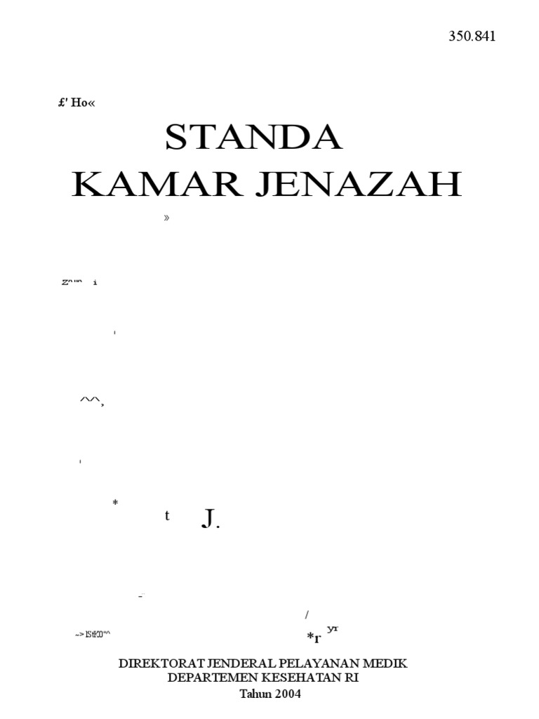 Standar Kamar Jenazah - Maria | PDF