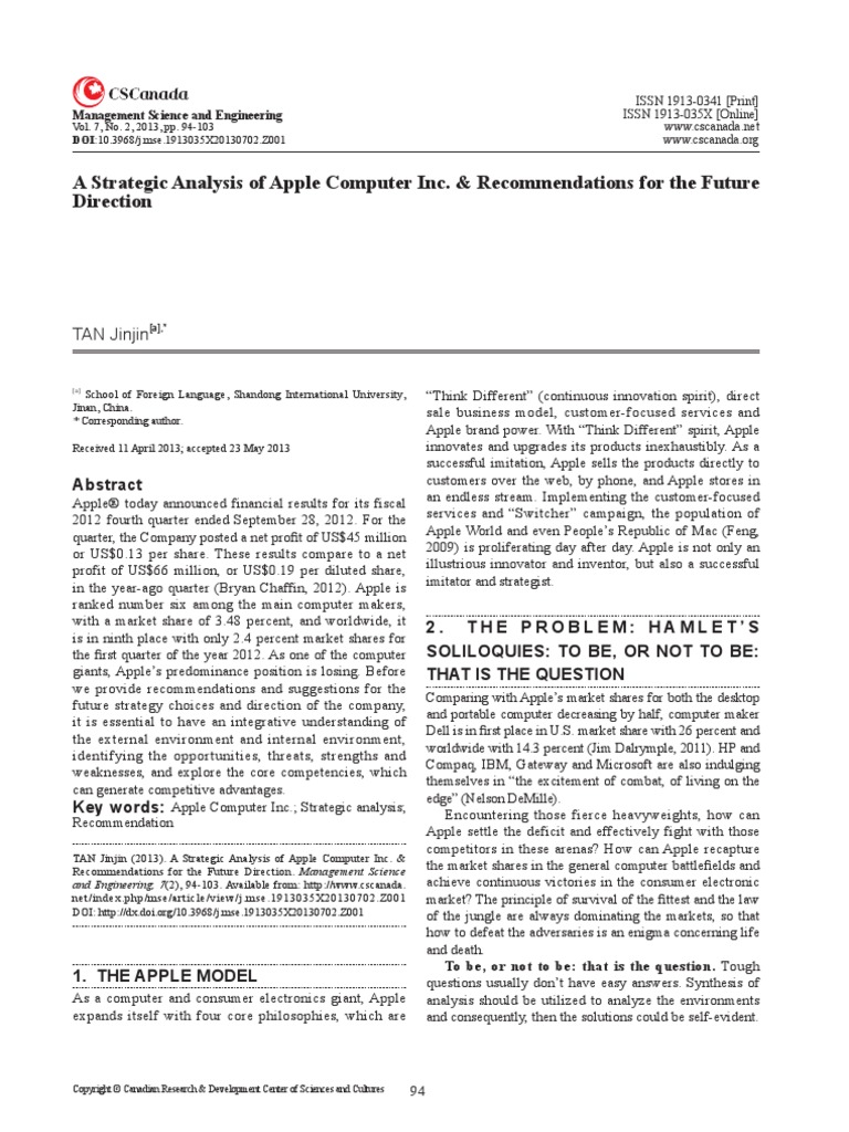 Apple Analysis | PDF | Apple Inc. | Dell