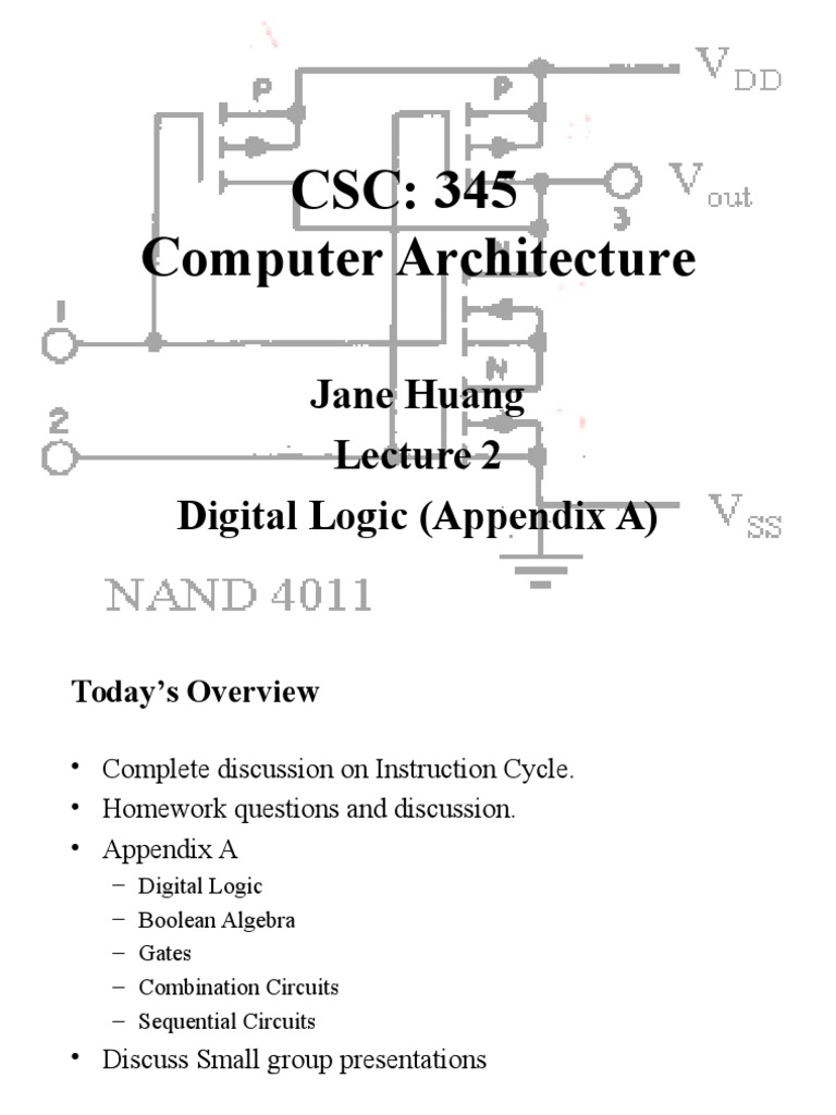 Digital Logic - Computer Architecture | PDF | Boolean Algebra ...