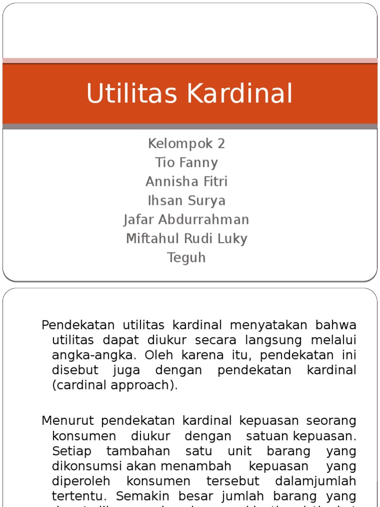 Utilitas Kardinal | PDF | Pengelolaan Keuangan & Uang