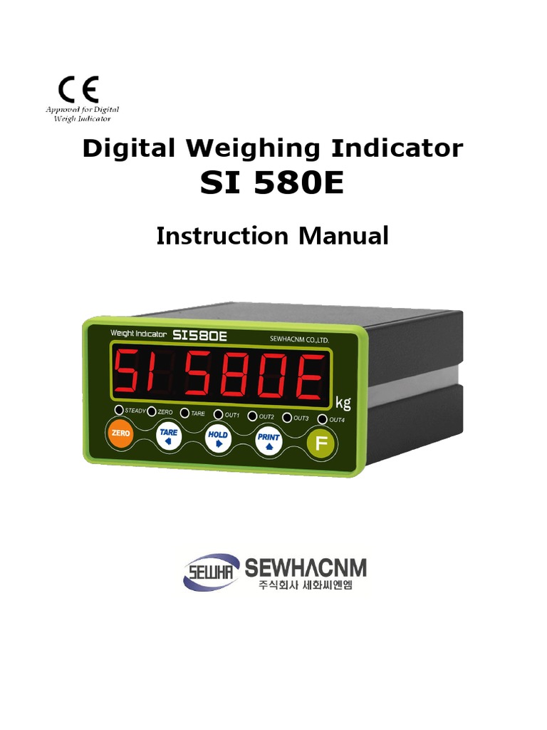 Digital_Weighing_Indicator_SI580E_ENG_V2.02 | Bit Rate | Weighing Scale