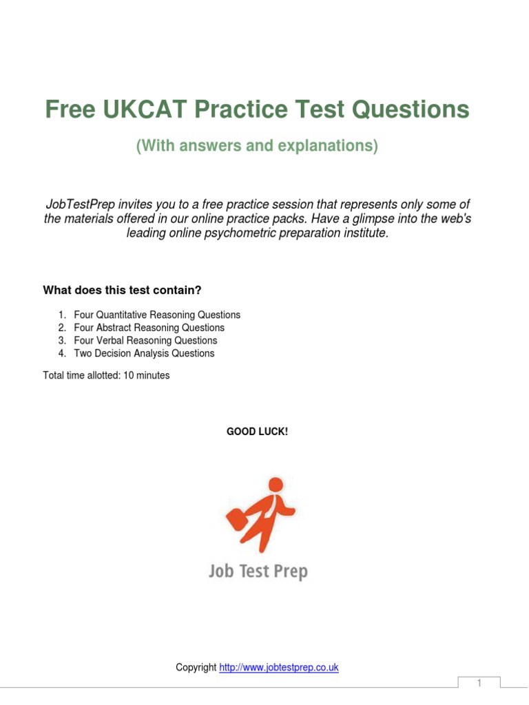 Free Ukcat Questions Answers | PDF | Bat | Evolution