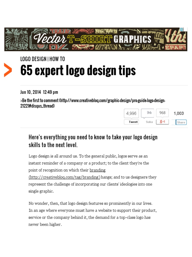 65 Expert Logo Design Tips - Logo Design - Creative Bloq PDF | PDF ...