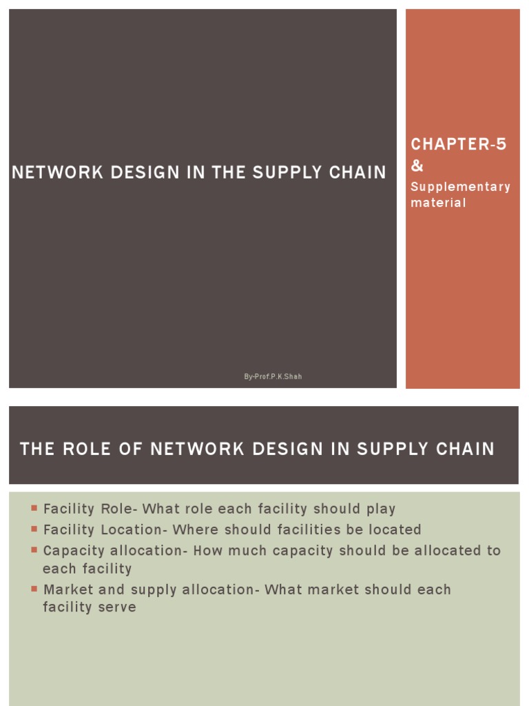 SCM CH-5 Network Design in Supply Chain | PDF | Supply Chain | Economics