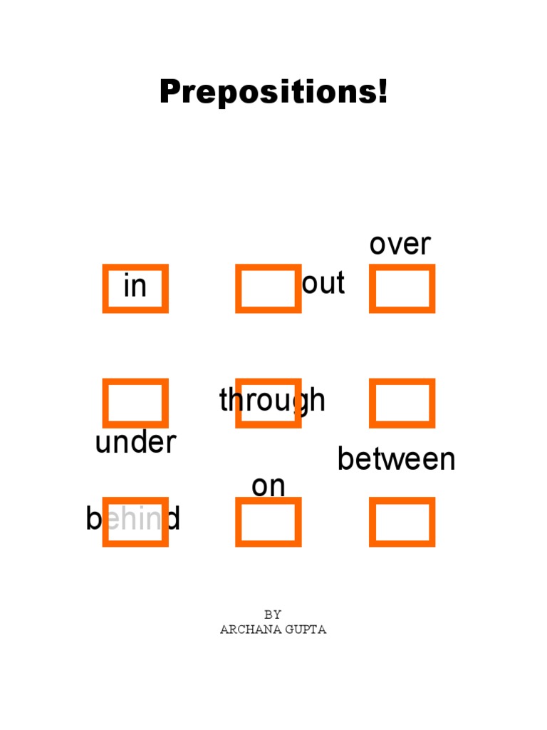 Prepositions!: Over Out in | PDF | Preposition And Postposition ...