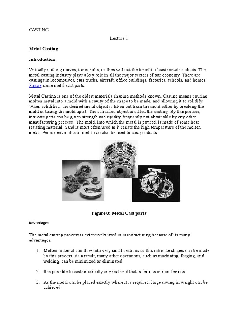 Metal Casting | Download Free PDF | Casting (Metalworking) | Foundry