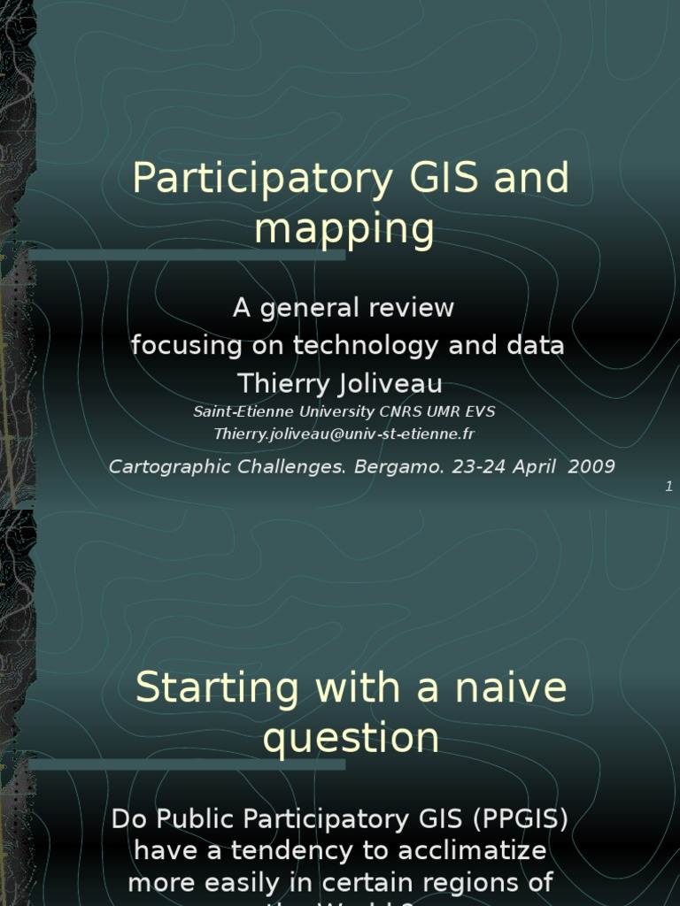 Participatory GIS and Mapping | PDF | Geographic Information System ...
