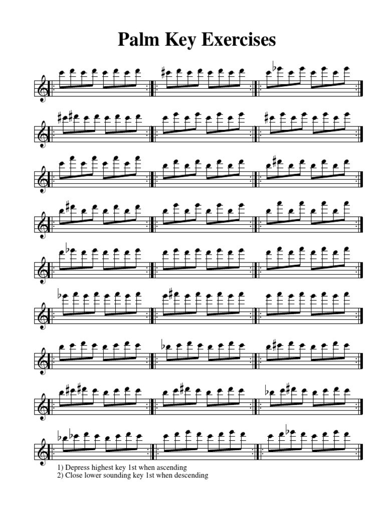 11 - Palm Key - Sax Exercises | PDF