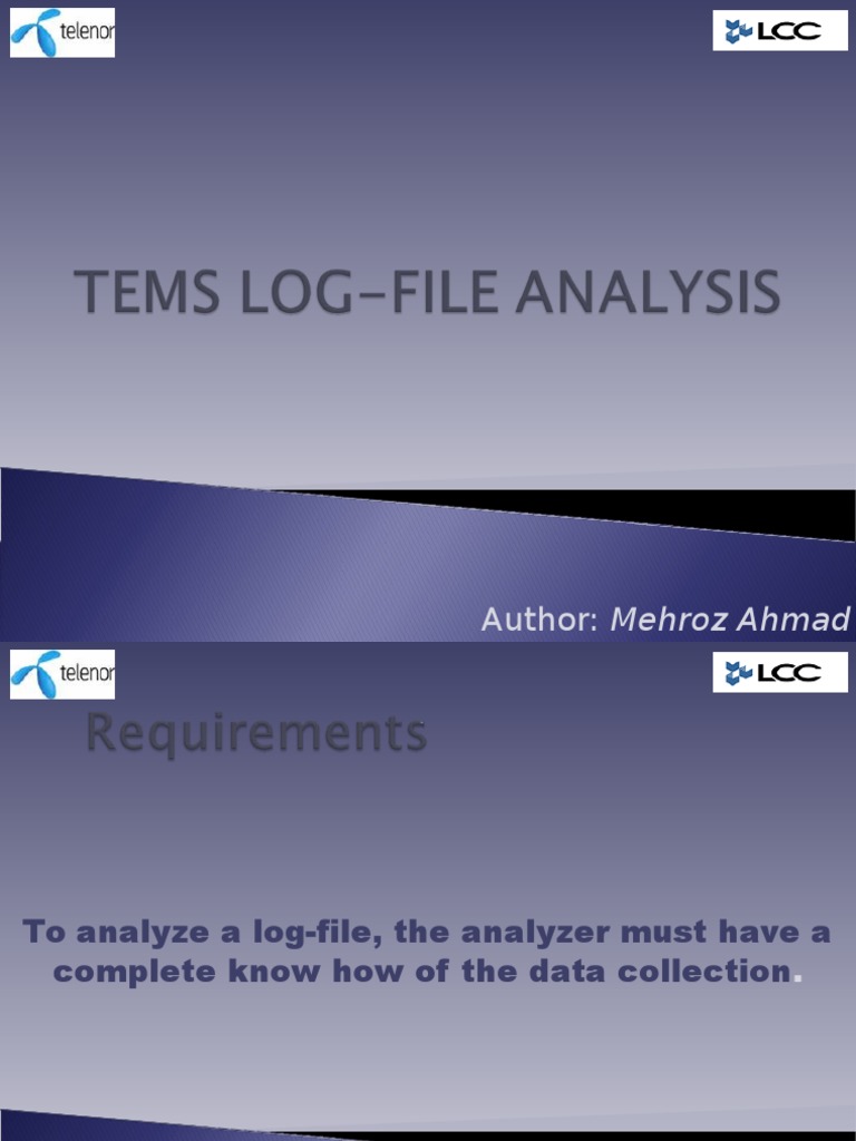 Log File Analysis for TEMS Performance | PDF | Signal To Noise Ratio ...