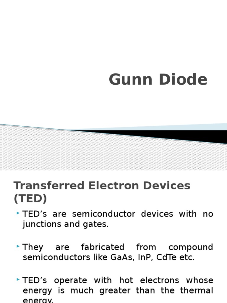 Gunn Diode Main | PDF | Diode | Condensed Matter Physics
