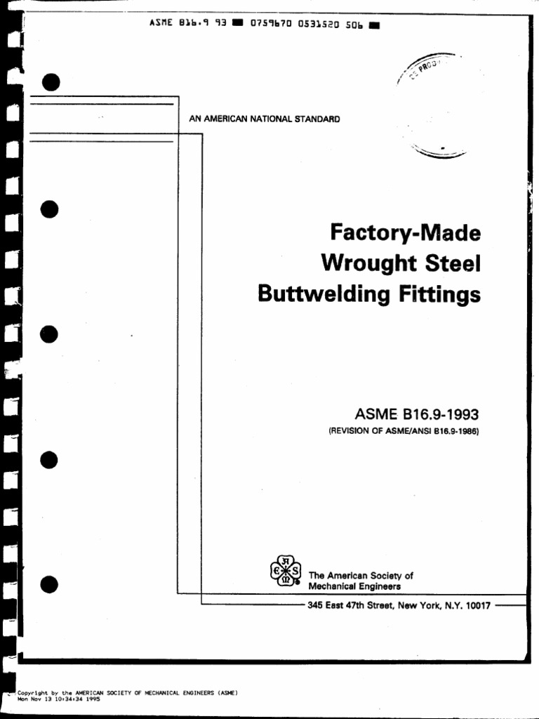 Ansi-Asme B16.9 | PDF