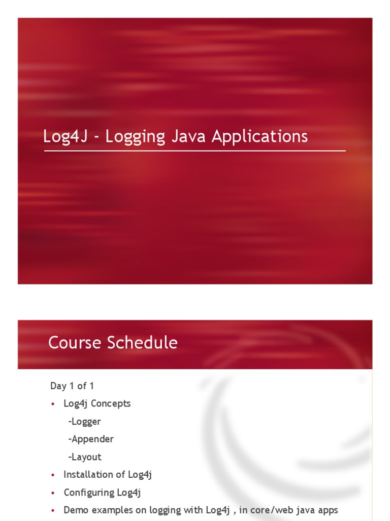 Log4j PPT | Download Free PDF | Software Development | Computer Engineering