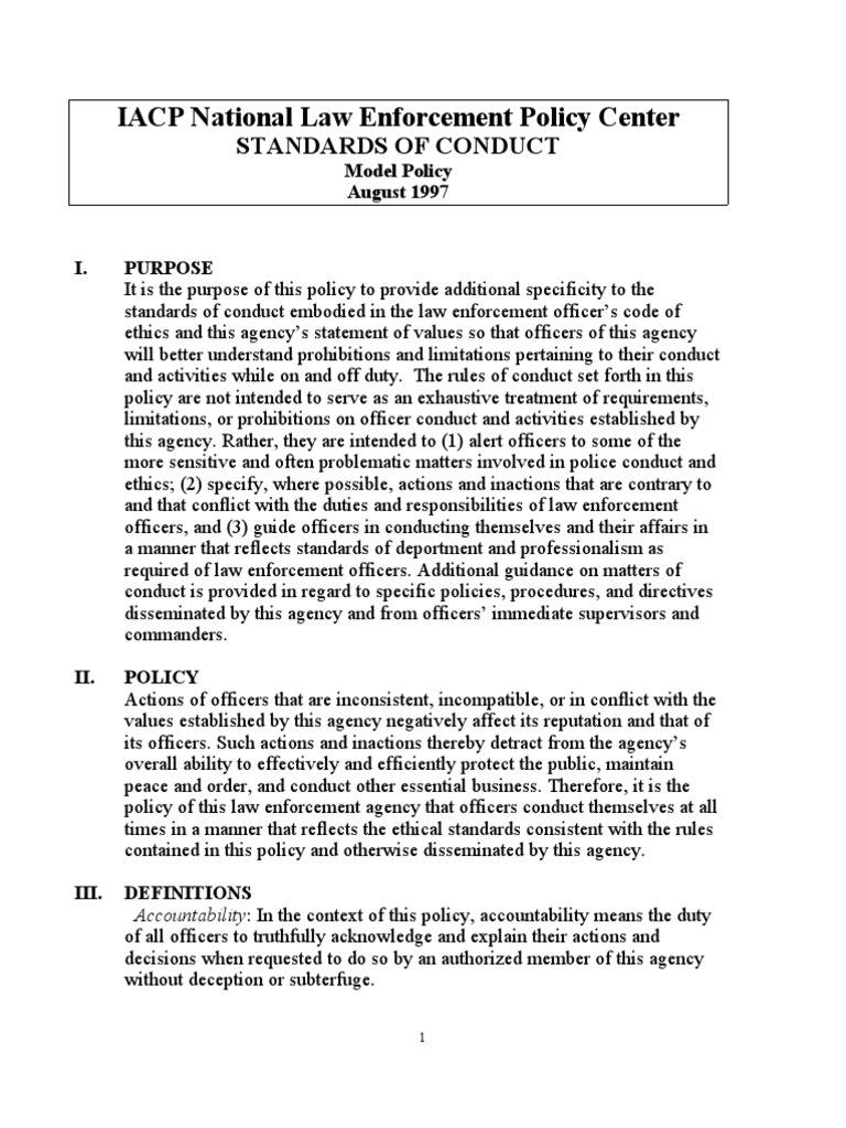 Law Enforcement Conduct Guide | PDF | Arrest | Police