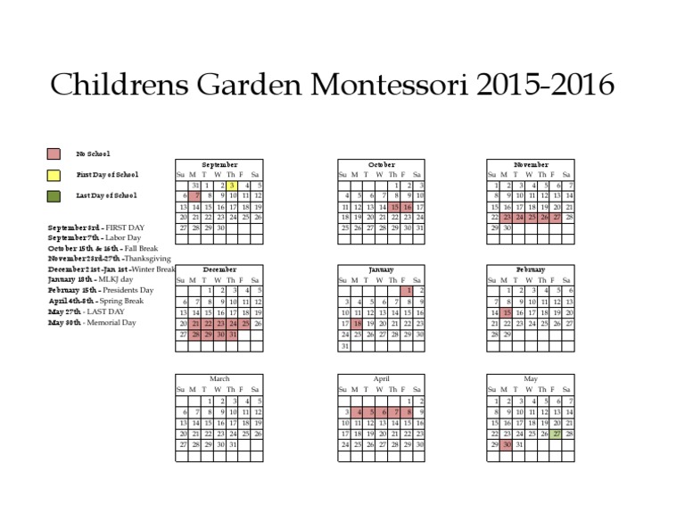 Calendar 2015-2016 | PDF