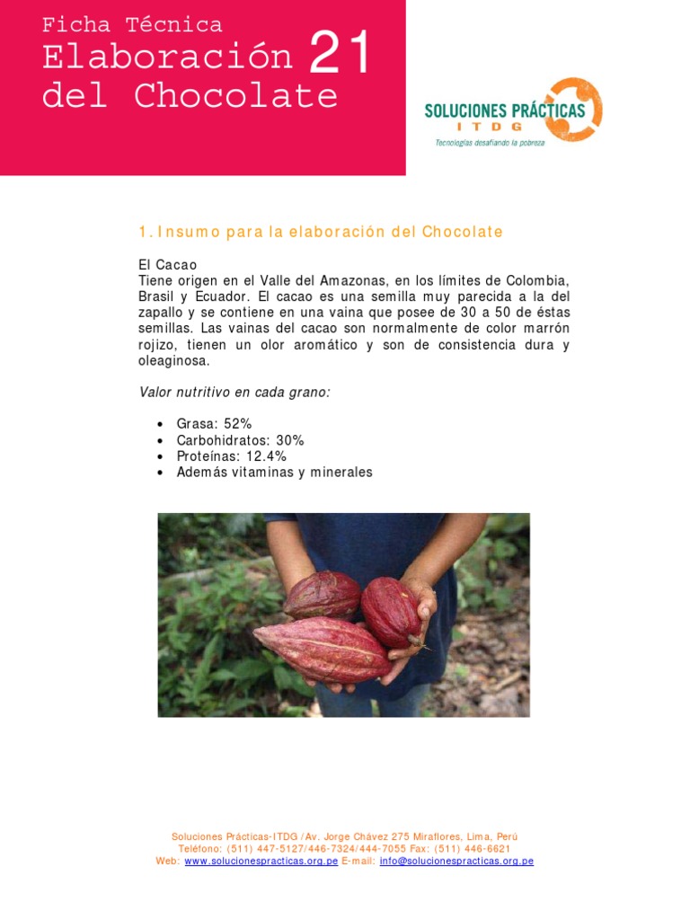 Ficha Tecnica Chocolate | PDF Ficha Tecnica Chocolate | PDF