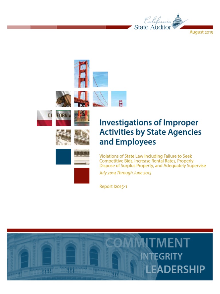 Improper Activities by State Agencies and Employees | PDF | Procurement ...