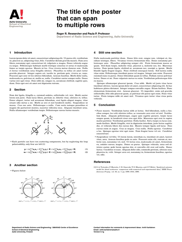 Latex Poster Template v0.1g BW | PDF