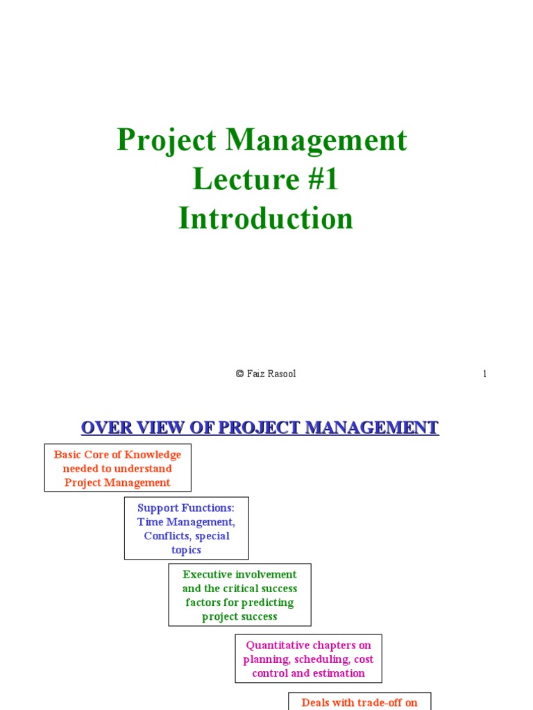 Chapter 1 Slides (Project Managment) | PDF | Project Management | Business