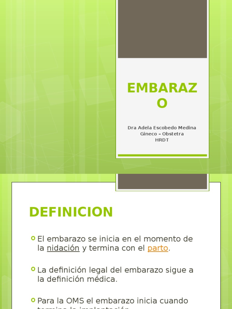 Definición y diagnóstico del embarazo | PDF | El embarazo | Obstetricia