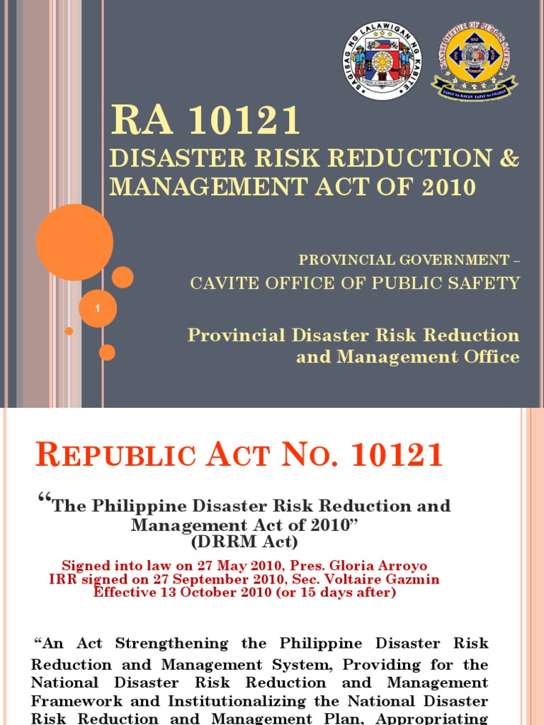 RA 10121 Lecture | PDF | Emergency Management | Disaster Risk Reduction